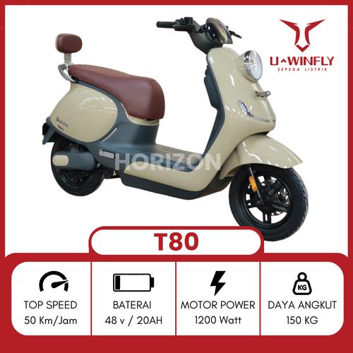 Jual Sepeda Motor Listrik Uwinfly T80 1200 Watt 48v/20ah Garansi Resmi ...