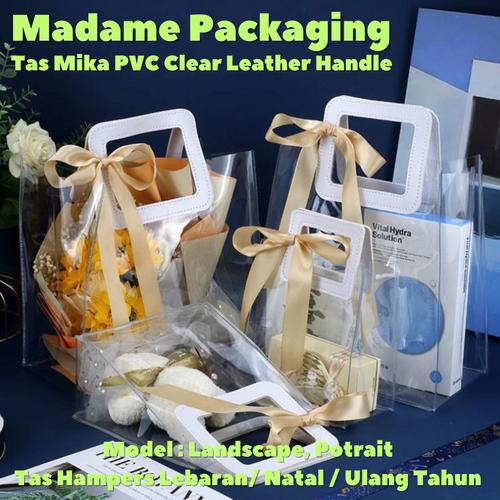 Promo Goodie Bag Handle Leather Mika PVC Transparan Premium - Putih, 16x9x17 - Kota Surabaya ...