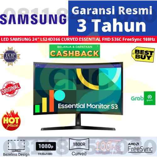 Jual Monitor Curved Monitor Samsung 24 Inch LED LS24C360 75Hz FHD ...