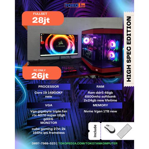 Jual PC Rakitan Gaming BUDGET PELAJAR | I9 14900KF new | Ram ddr5 48gb ...