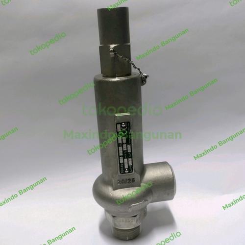 Jual Safety Valve 1/2" x 1" Inch Drat Stainless Steel 304 / PSV 30Bar ...