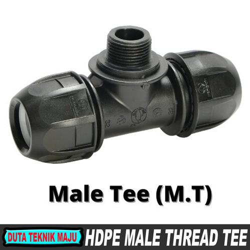 Jual Male Tee Fitting HDPE 63 mm x 2" inch / Compression HDPE Male Thread Tee 63 mm x 2'' x 63 ...