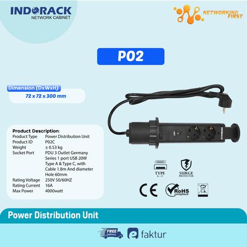Jual INDORACK Stop Kontak-Stop Kontak Meja-Colokan Tanam Meja-Power ...