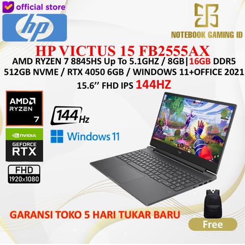 Promo HP Victus 15 Gaming FB2555AX RTX 4050 Ryzen 7 8845HS 16GB 512GB ...