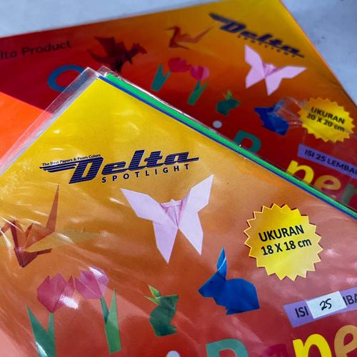 Jual Kertas Origami 2 Sisi Warna Warni Polos / Origami Kertas Lipat 2 ...