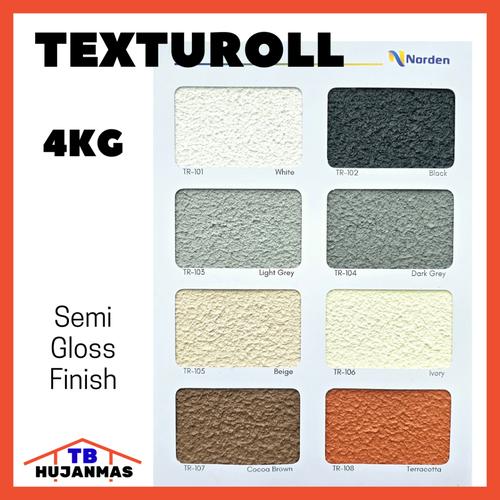 Jual NORDEN Texturoll 4Kg Cat Tekstur Roll On Tembok Wall Paint ...