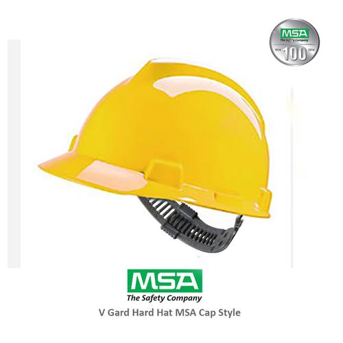 Jual MSA V-Gard Hard-Hat-Cap-Style-Yellow-Staz-on/MSA VGard Hard Hat ...