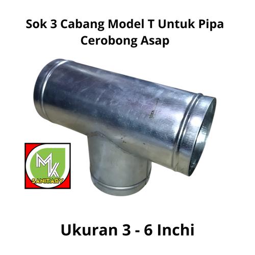 Jual Sok Sambungan T Pipa Ducting Ukuran 3-6 In / Sok Tiga Cabang Pipa ...