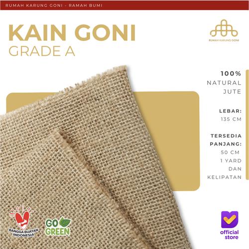Jual GONI LOKAL PREMIUM 50x135 CM Non Laminated - Kain Rami Bahan Craft ...