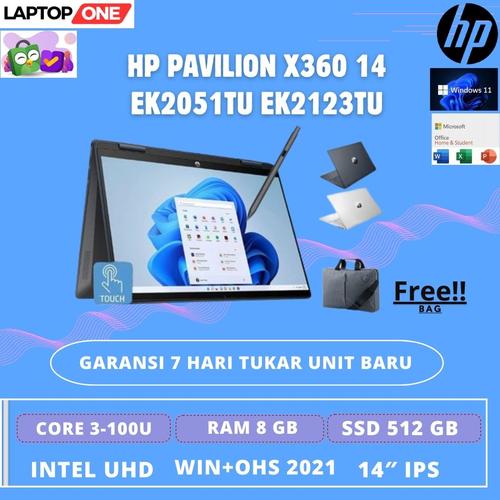 Promo HP PAVILION X360 14 TOUCH CORE 3 100U 8GB 512GB W11+OHS 14.0FHD ...