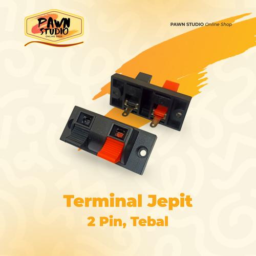 Jual Terminal Speaker Jepit 2 Pin 2p Kecil / Terminal Kabel Speaker 2 ...