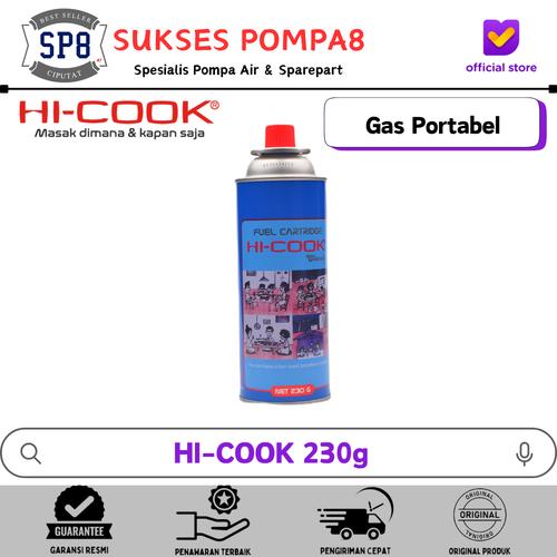 Jual Gas Kaleng HI-COOK 230gr / Gas Cartridge Refill / Gas Portabel ...