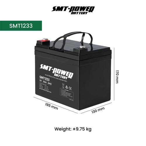 Jual SAMOTO Battery 12V 33AH Baterai Aki Kering UPS VRLA SMT POWER ...