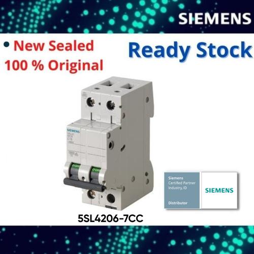 Jual SIEMENS 5SL4206-7CC Miniature Circuit Breaker MCB 6A, 400V 10kA, 2 ...