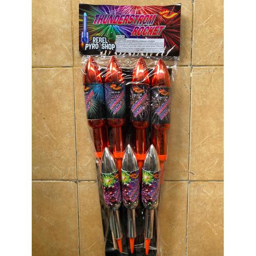 Jual Kembang Api Petasan Roket Jumbo Thunderstrom Rocket Isi 7pcs Roket ...
