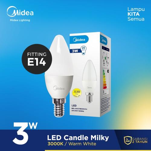 Promo Midea Lighting - Gift Midea Candle LED E14 3 Watt 3000K - Warm ...