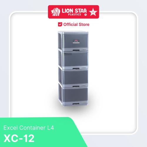 Promo LION STAR Excel Container Laci Plastik Susun 4 Tingkat XC-12 ...