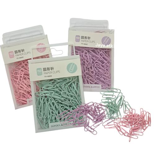 Jual PAPER CLIPS KLIP KERTAS NO. 3 WARNA PASTEL 150 PCS PAPER CLIP ...