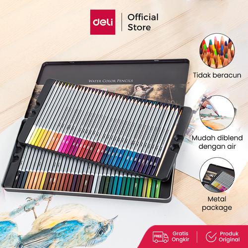 Jual Deli Pensil Warna Cat Air / Watercolor Pencil - 72C Warna/color ...