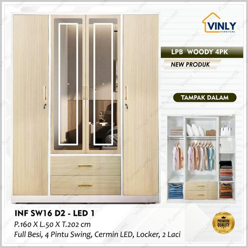 Promo Lemari / Lemari Pakaian Besi / Lemari Pakaian Besi 4 Pintu Swing ...