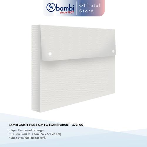 Jual Bambi Organizer Map Dokumen Folio Carry File 3 cm Transparant ...