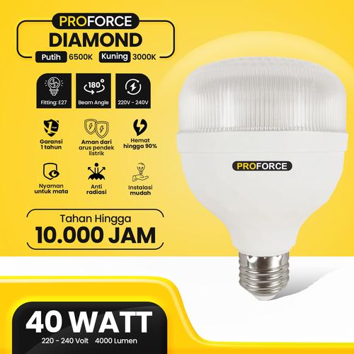 Jual Lampu Bohlam LED Diamond Proforce 40 Watt 4000 Lumen - Putih ...