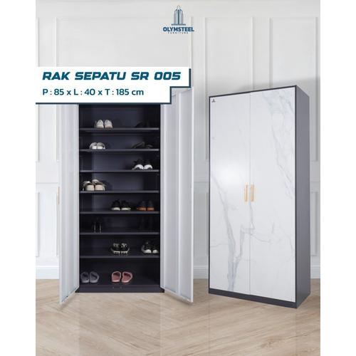 Jual Lemari Sepatu Besi Olympic/ Rak Sepatu Plat Besi/ Rak Sepatu Cabinet Full Besi- - SR 005 ...