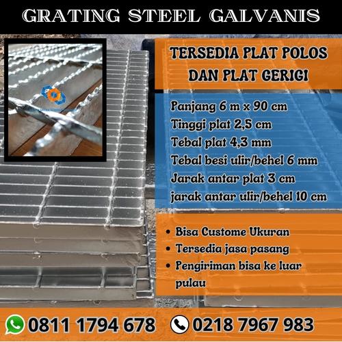 Jual GRATING STEEL GALVANIS UNTUK TANGGA UK 80 CM X 30 CM BISA CUSTOME ...