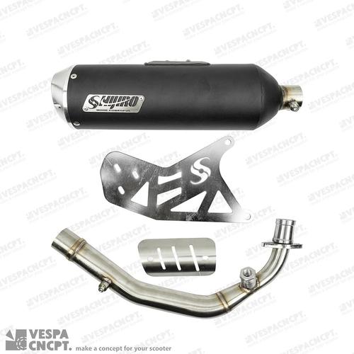 Jual Knalpot Shijiro Exhaust Standar Racing City Runner Pro Black Vespa ...