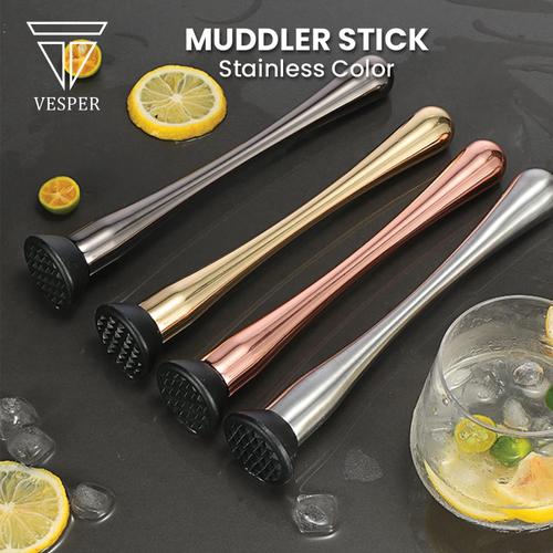 Jual muddler stick stainless steel 304 color / mudler bar cocktail ...