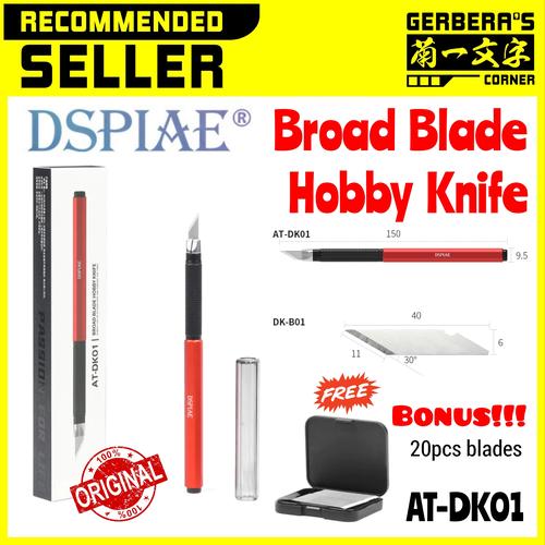 Promo DSPIAE Broad Blade Hobby Knife AT-DK01 Refill Blade DK-B01 Pen Cutter - AT-DK01 Set - Kota ...