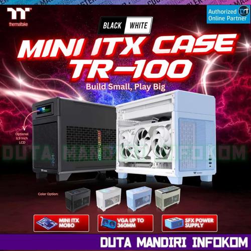 Promo Thermaltake TR100 Mini Tower - Dual Chamber Compact Chassis Mini ITX Gaming Case - Black ...