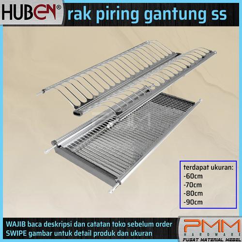 Jual rak piring gantung ss HUBEN | dish rack stainless steel gelas 2 ...