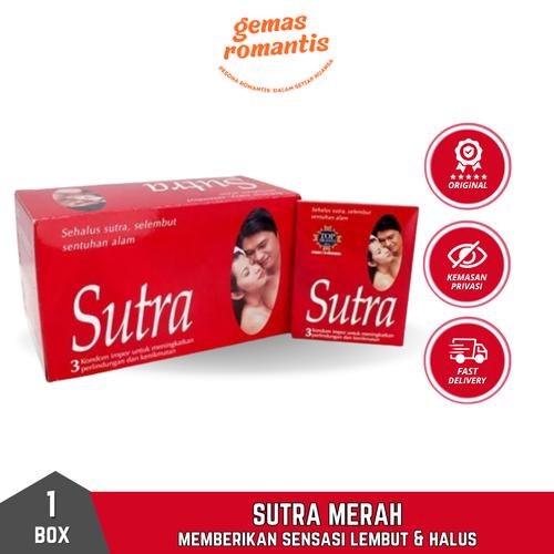 Jual Kondom Sutra Merah isi 3- 1 Kotak isi 24pcs Kondom Tipis Sutra/COD ...