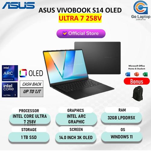 Promo ASUS VIVOBOOK S 14 OLED S5406SA ULTRA 7 258V Ram32GB ssd1TB W11 ...