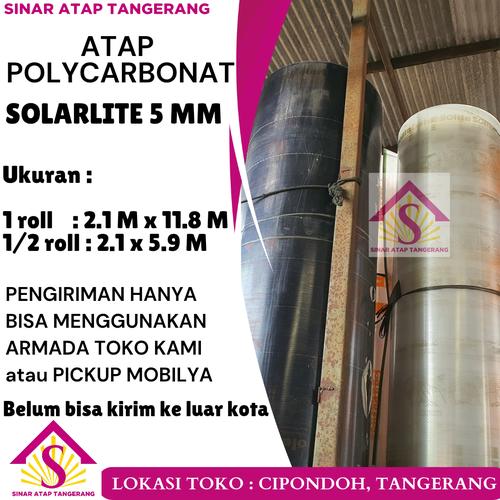Jual Atap Polycarbonate Solarlite 5 mm 1 roll x 2.1 Meter x 11.8 Meter ...