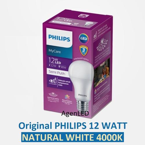Jual PHILIPS Lampu LED 12W Bohlam 4000K 12 w watt Natural White Bulb ...
