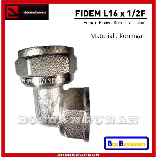 Jual Knee Drat Dalam FIDEM L16X1/2F - FIDEM L16X1/2F Female Elbow ...