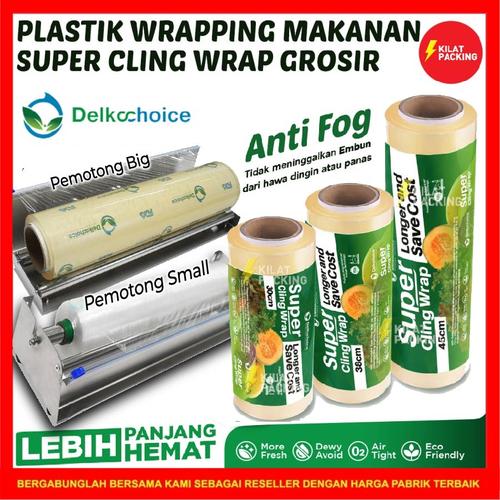 Jual Wrapping polos pembungkus makanan super cling wrap plastik anti ...