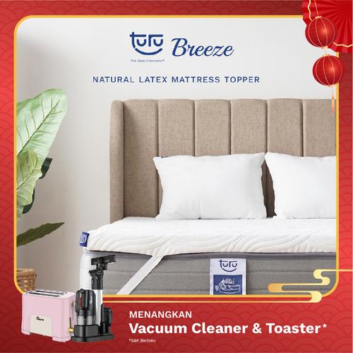 Promo Topper Premium TURU Breeze Natural Latex 5cm - Medium Firm Feel ...