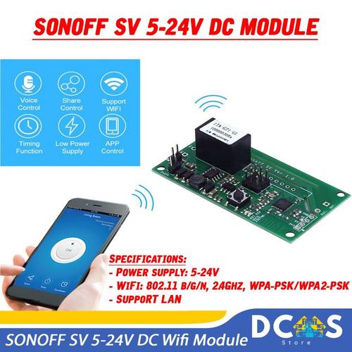 Jual Sonoff Sv 5-24V Dc Wifi Module For Control Solenoid Door Lock ...