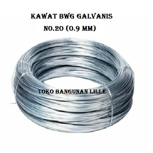 Jual Kawat BWG Galvanis No.20 Kawat Seng Putih 0.9 mm Alat Pengikat Beton Kawat Bendrat Tali ...