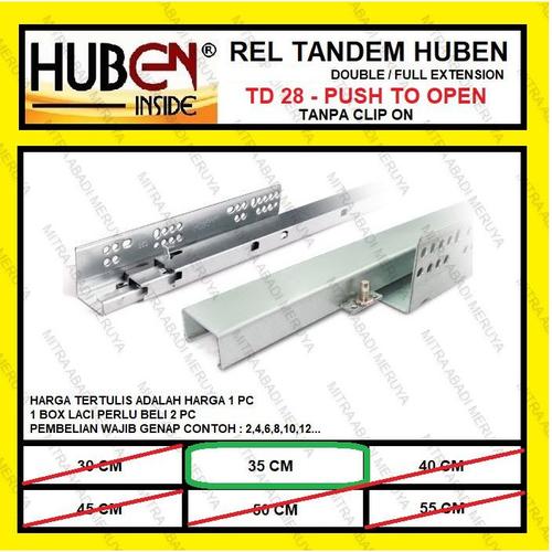 Jual Rel Laci Tandem HUBEN 35 cm Rel Tandem Push Open HUBEN TD-28 ...