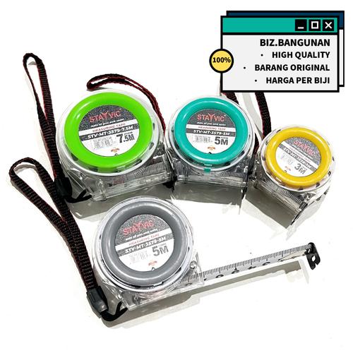 Jual METERAN TRANSPARAN STAYVIC 3M 5M 7.5M AUTO STOP - ROL METER TUKANG ...