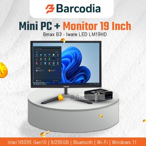 Promo Paket Pc MINI BMAX Windows 11 + Monitor Iware LM19 HD 19 ...