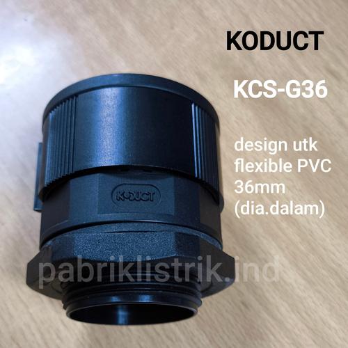 Jual Connector flexible conduit PVC 36mm ke box KCS 36 G36 brand KODUCT ...