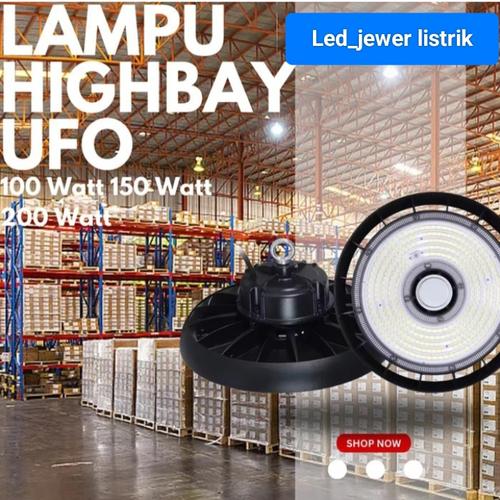 Jual Lampu Industri Highbay LED UFO Trafo Philips 100 150 200W Watt ...