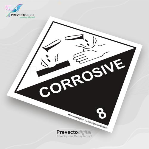 Jual Sticker Simbol Label K3 Limbah B3 Hazmat Korosif - Jakarta Barat ...