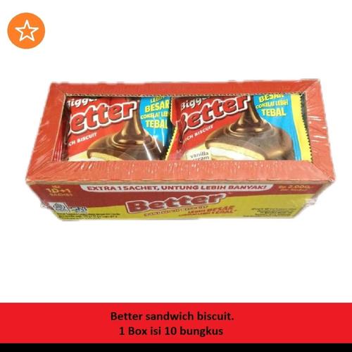 Jual Better sandwich biskuit salut cokelat Roma | box isi 10 bks - Kota ...