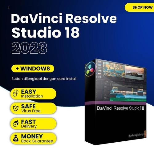 Jual DaVinci Resolve Studio 18 Full Version Untuk Komputer Laptop PC WINDOWS OS Versi WIN 10 / ...
